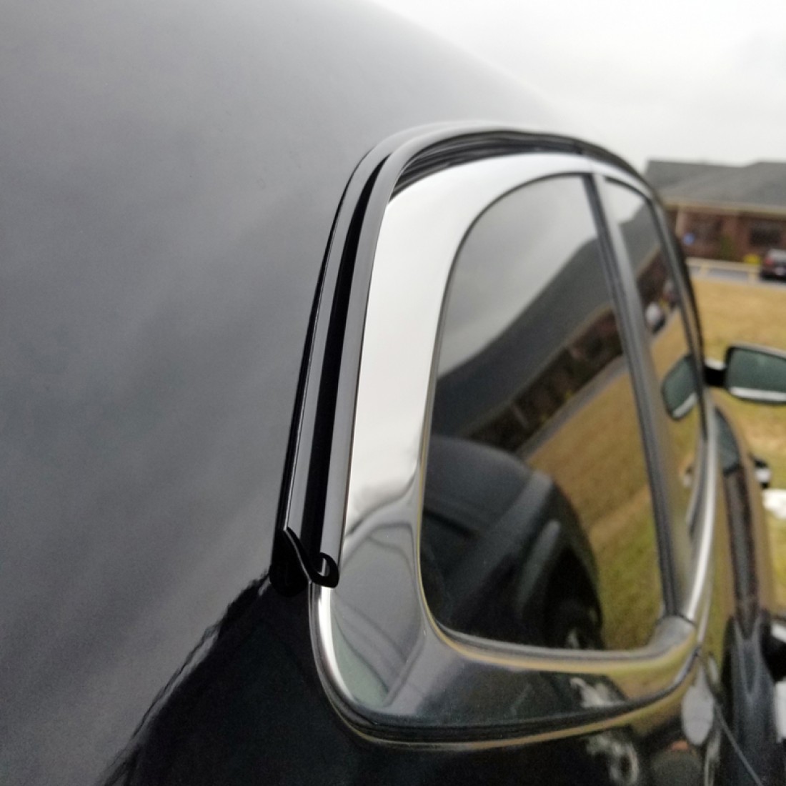 Gloss Black Molding : Drip Rail Rain Gutter Guards; Two 10'