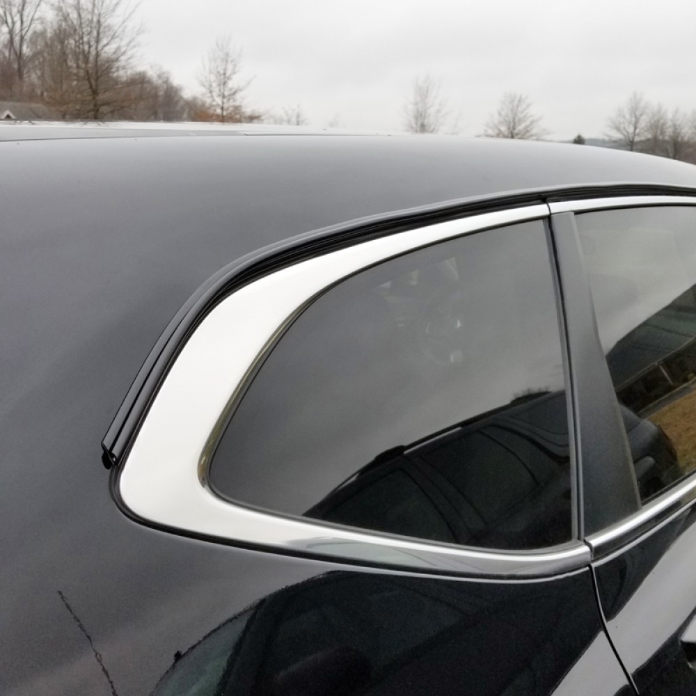 Gloss Black Molding : Drip Rail Rain Gutter Guards; Two 10'