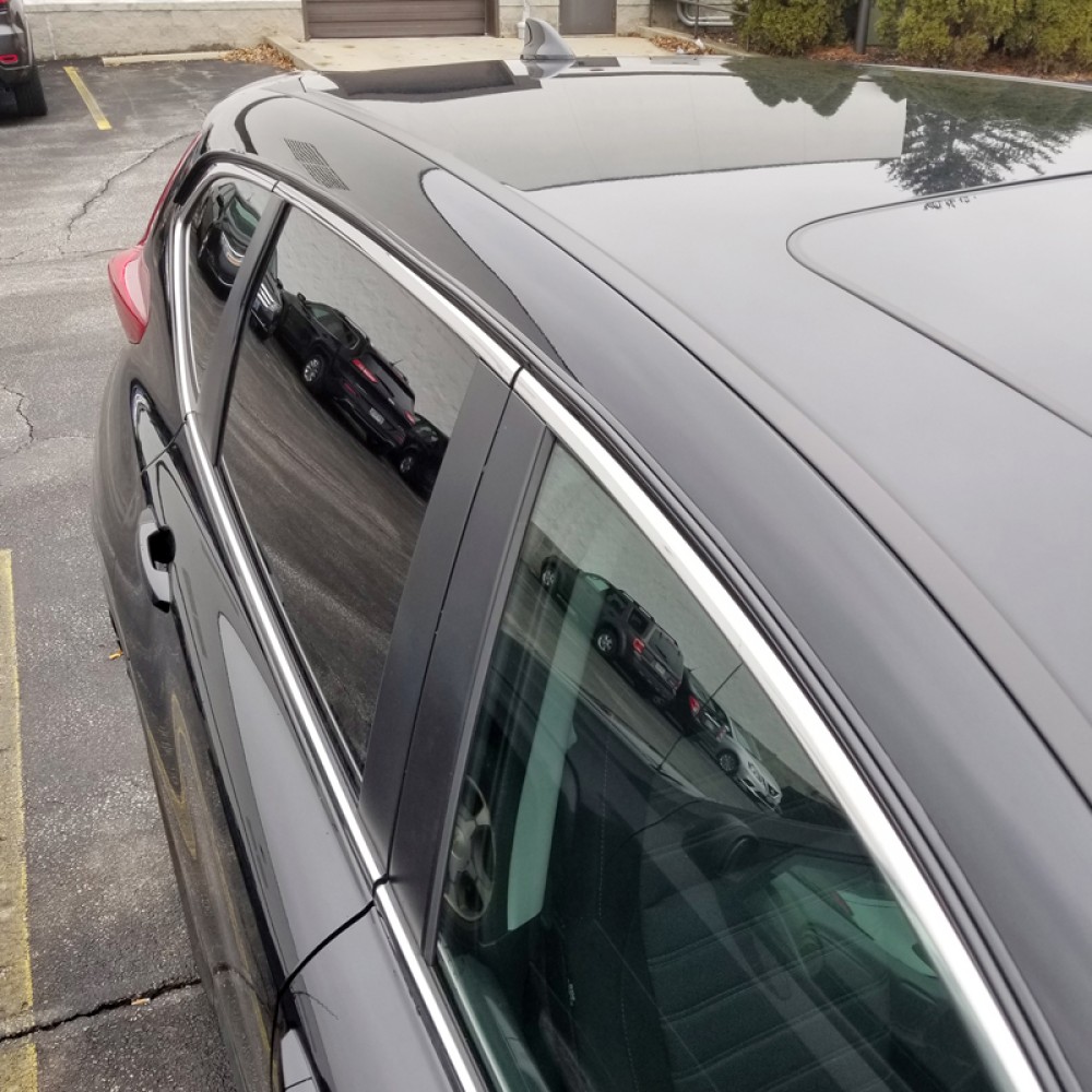 Gloss Black Molding : Drip Rail Rain Gutter Guards; Two 10'