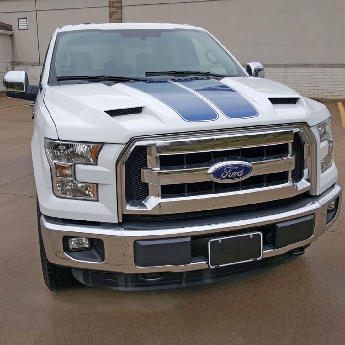 Hoods : Ford F-150 Painted Functional Ram Air Hood 2015 ...