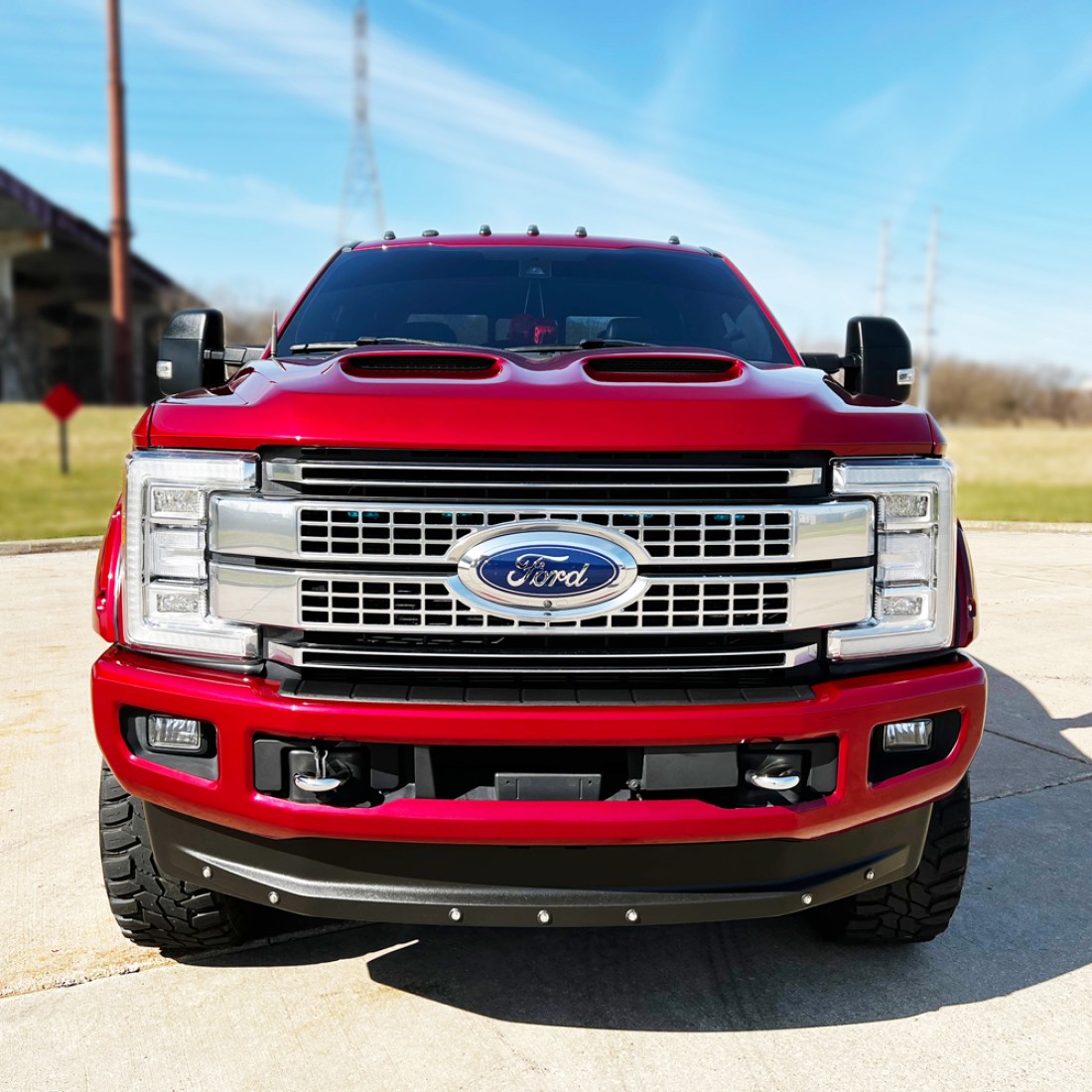 Hoods : Ford F-250 Painted Functional Ram Air Hood 2017 ...