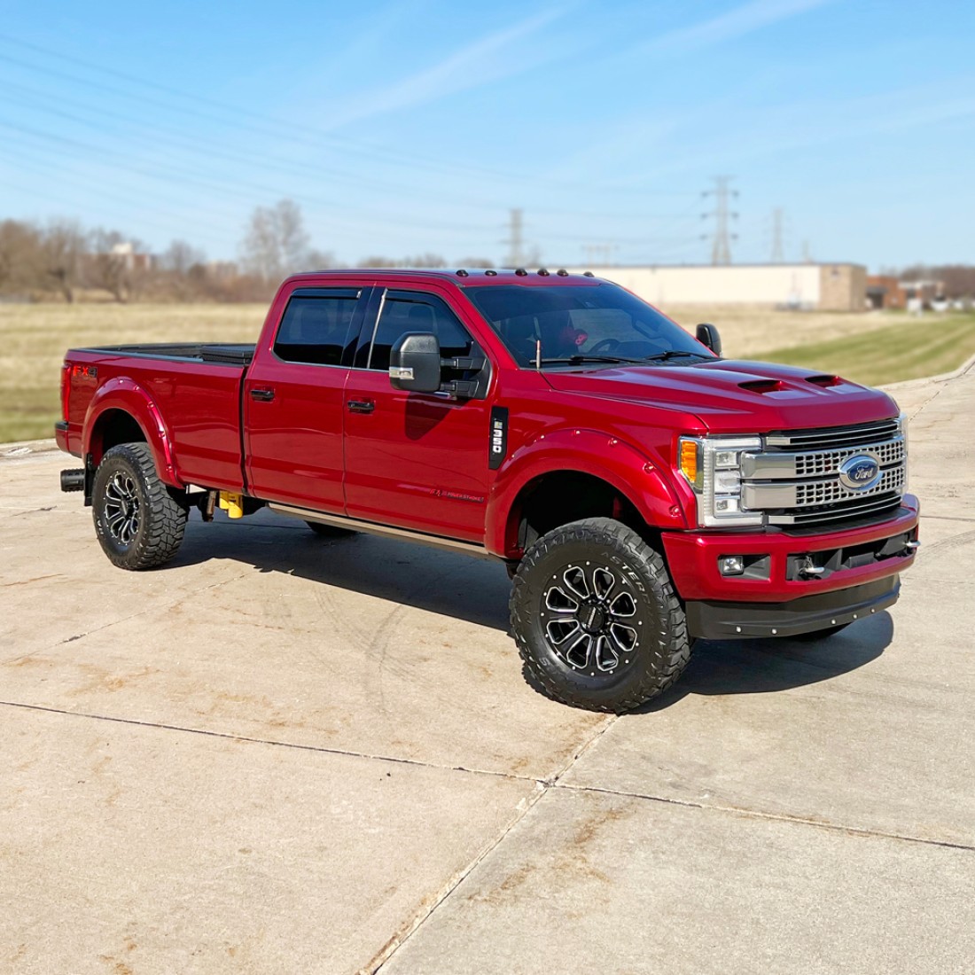 Hoods : Ford F-250 Painted Functional Ram Air Hood 2017 ...